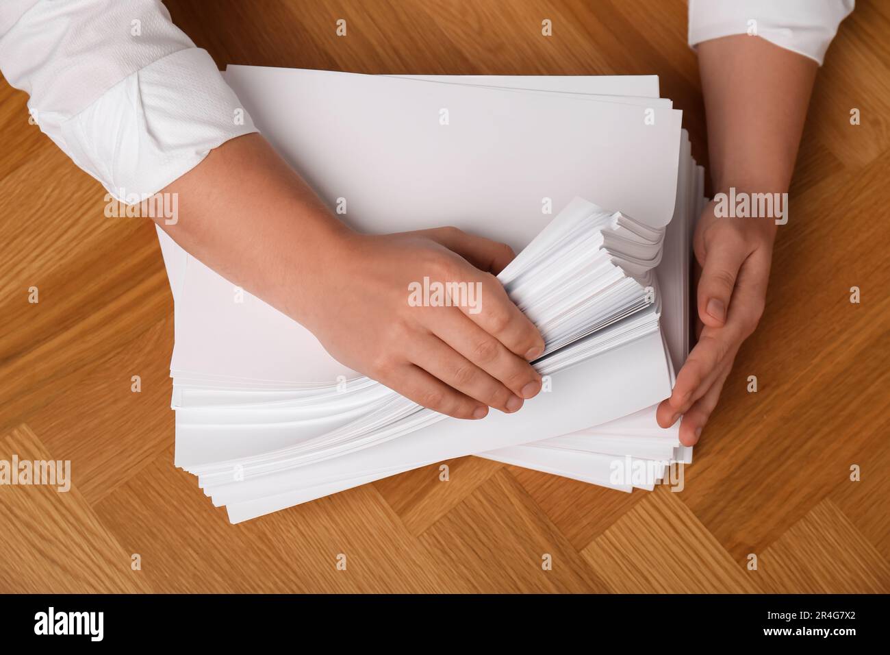 Top view man documents hi-res stock photography and images - Alamy