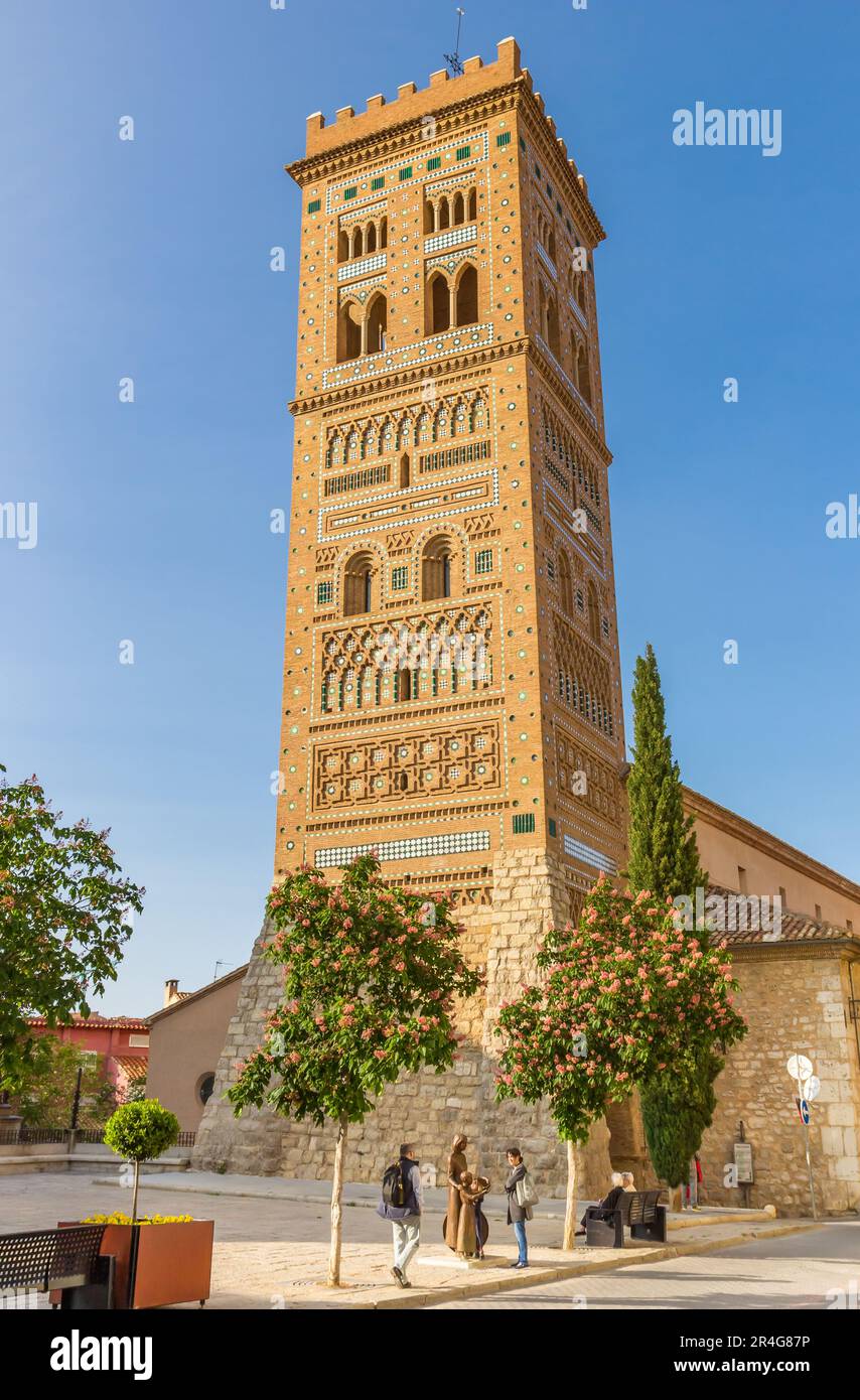 Historic San Martin church in mudejar building style in Teruel, Spain ...