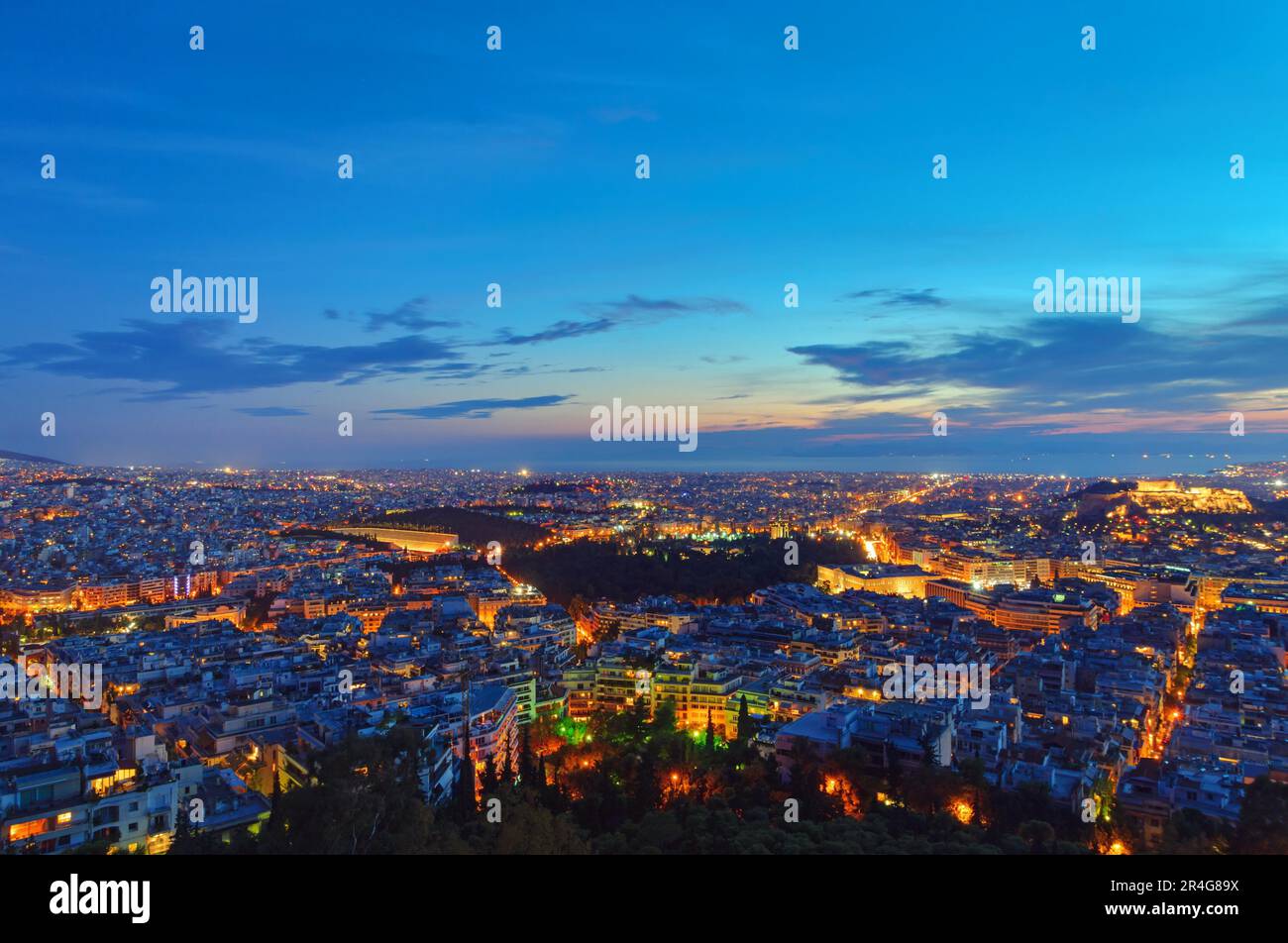 Aerial view of the acropolis in athens hi-res stock photography and images - Alamy