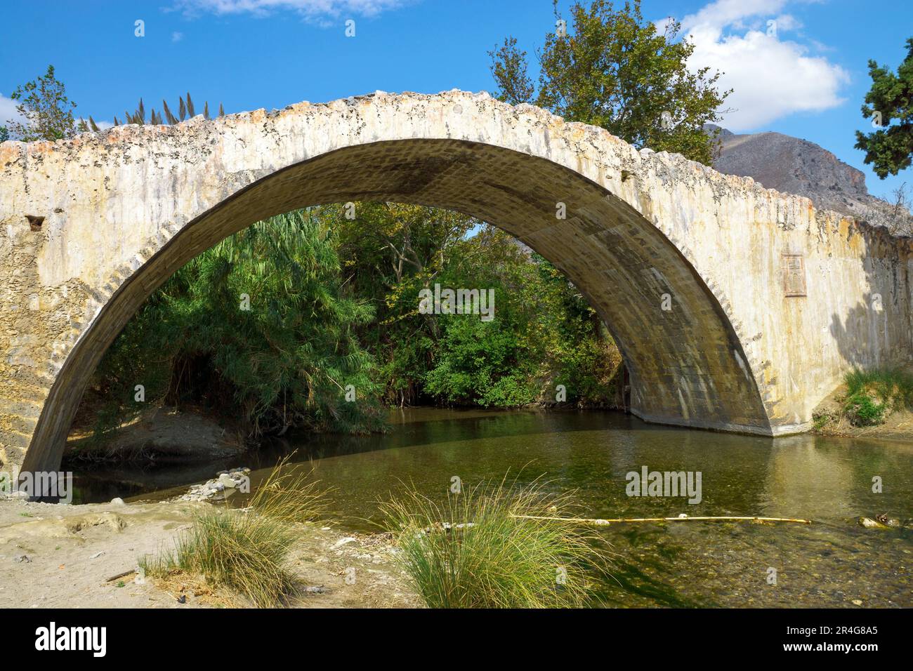 An ancient stone bridge on Crete, Greece Stock Photo - Alamy
