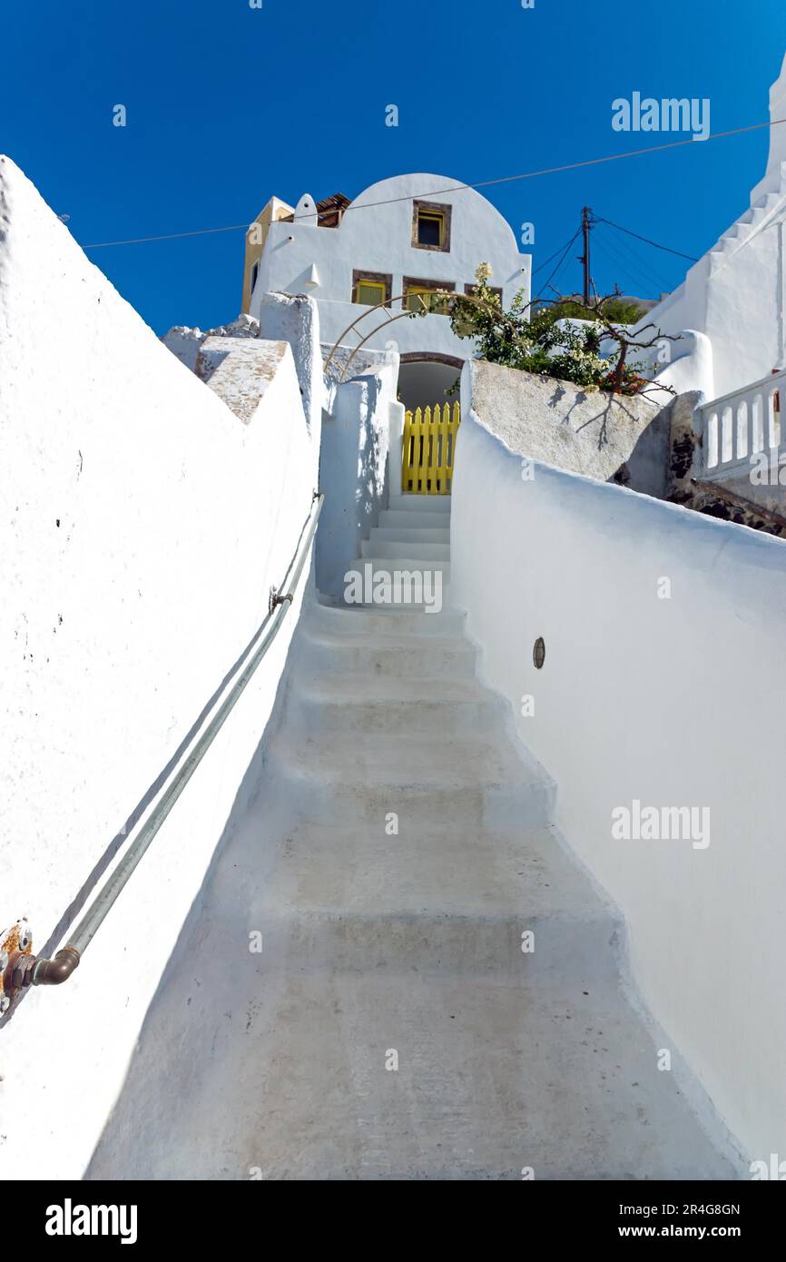 A typical small path in a Greek village Stock Photo - Alamy