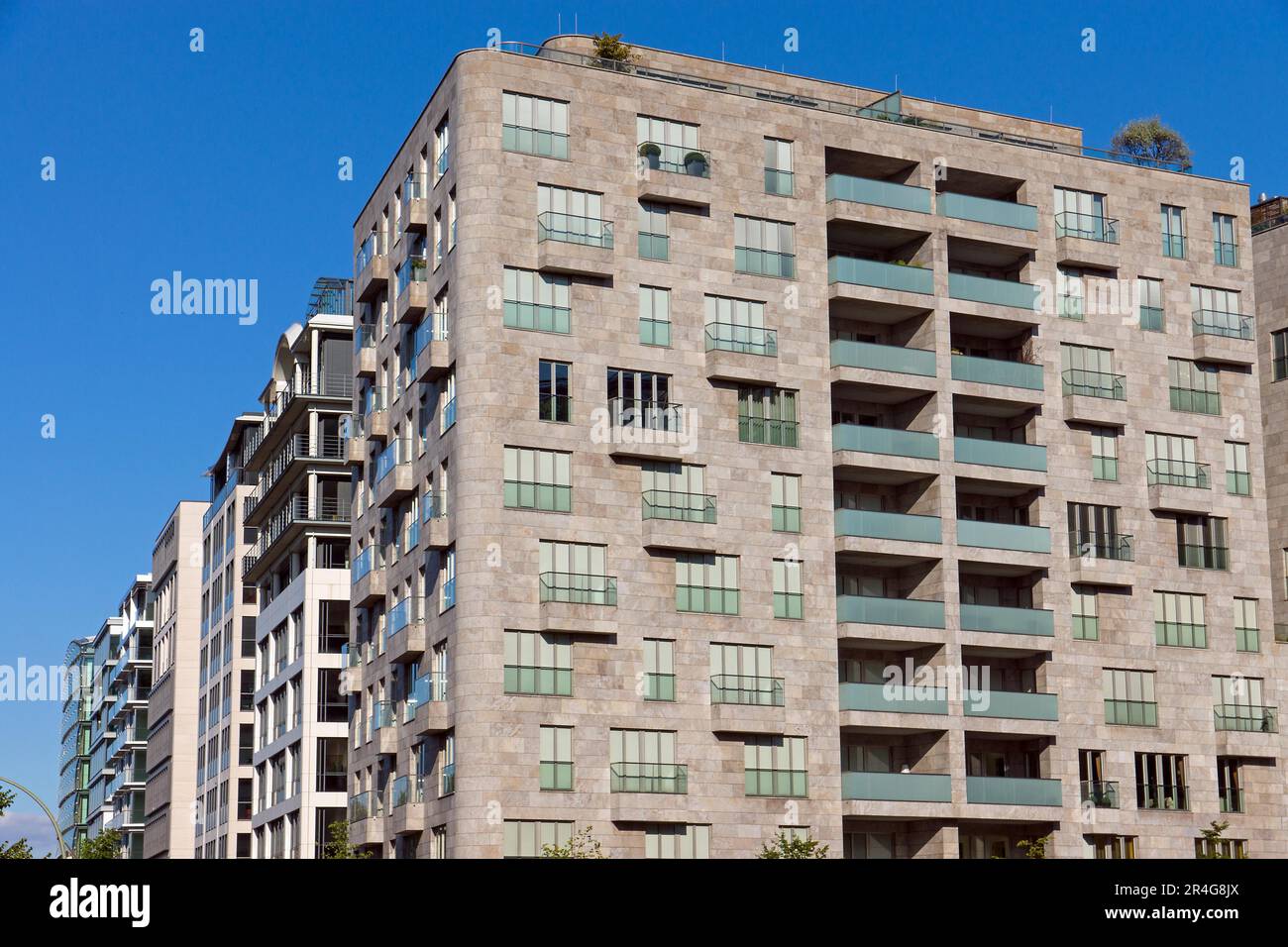 A large, grey apartment building in Berlin Stock Photo - Alamy