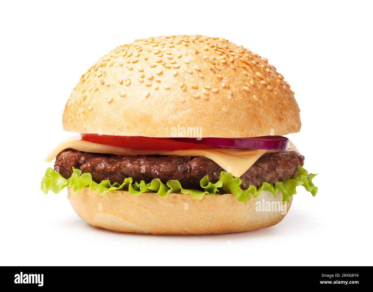 hamburger isolated on white background Stock Photo - Alamy