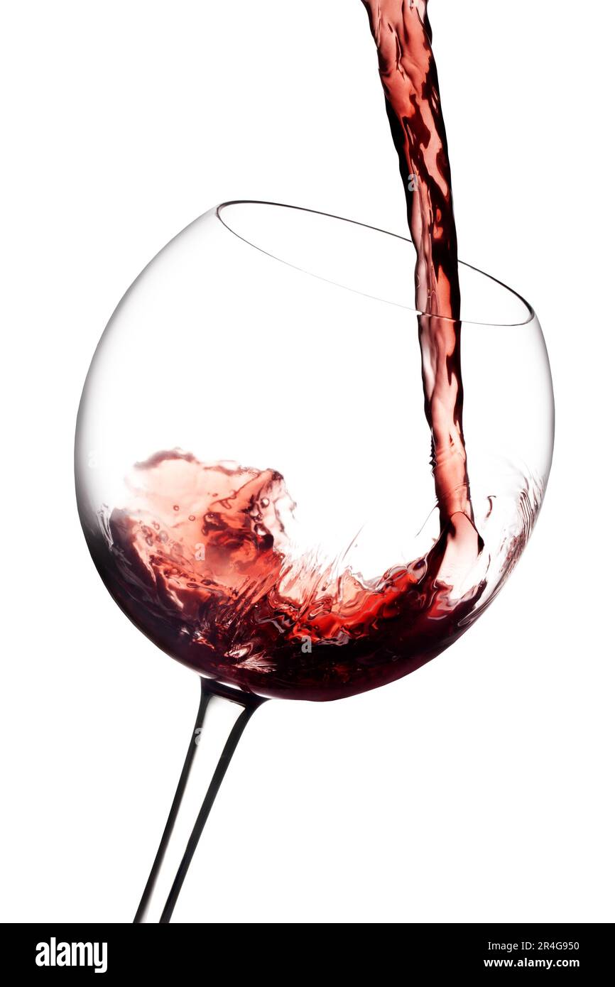Red Wine Pouring, on a white background Stock Photo - Alamy