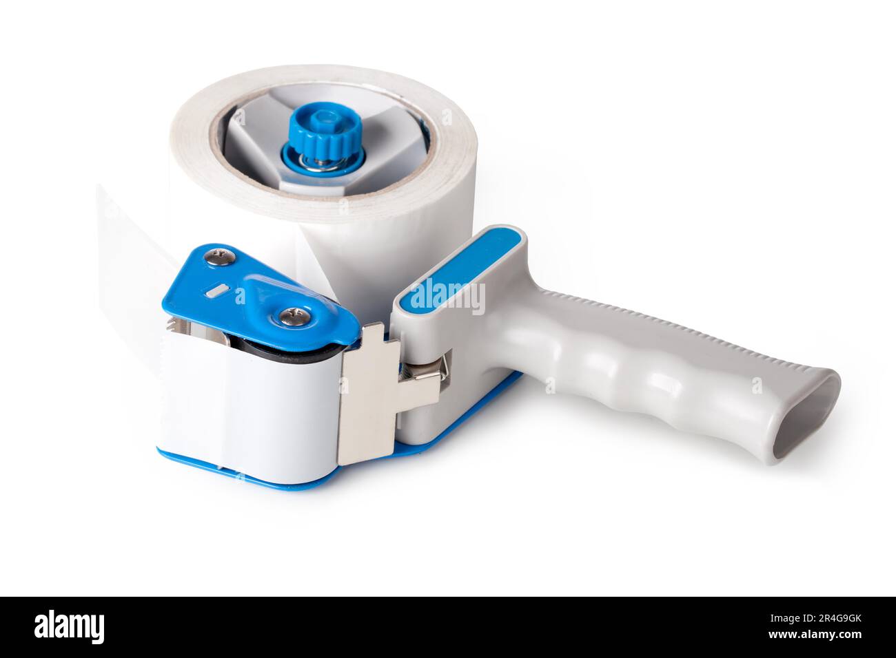 Packaging Tape Gun Dispenser Isolated Over White Stock Photo - Alamy