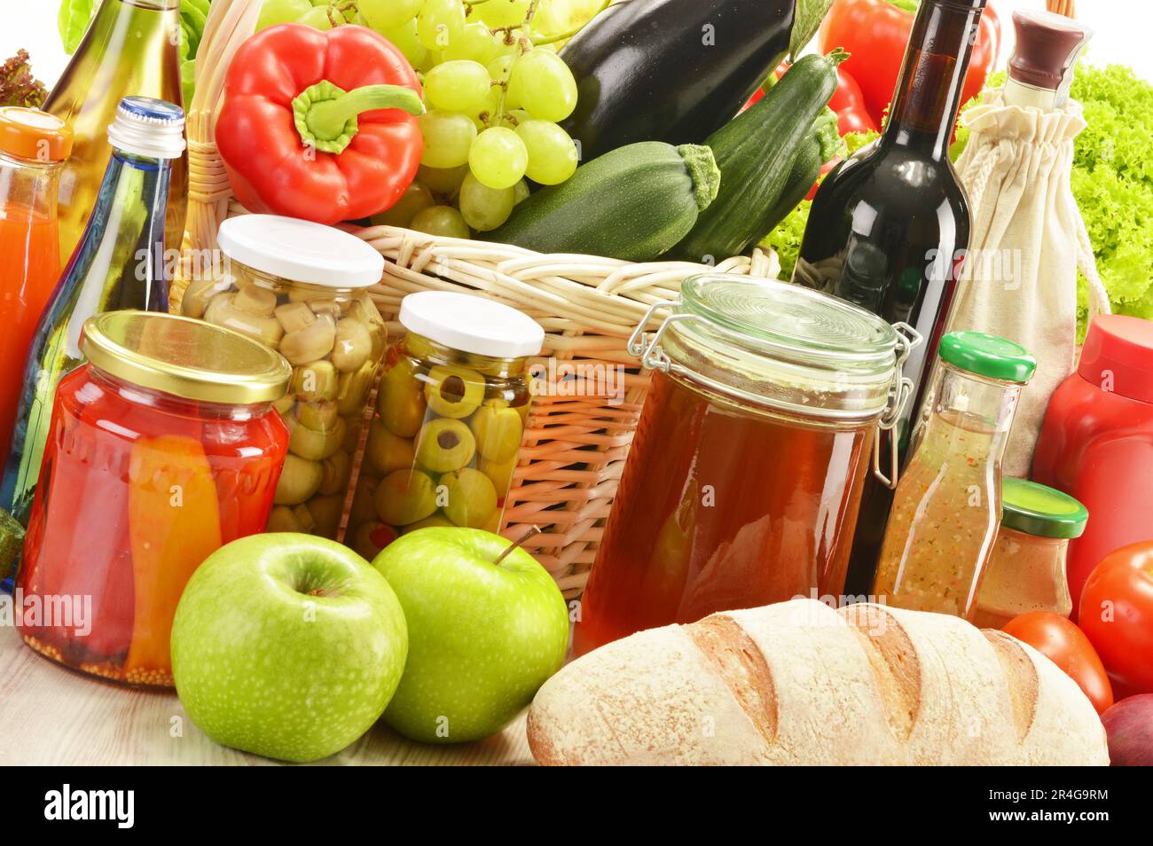 Composition grocery products in shopping hi-res stock photography and ...