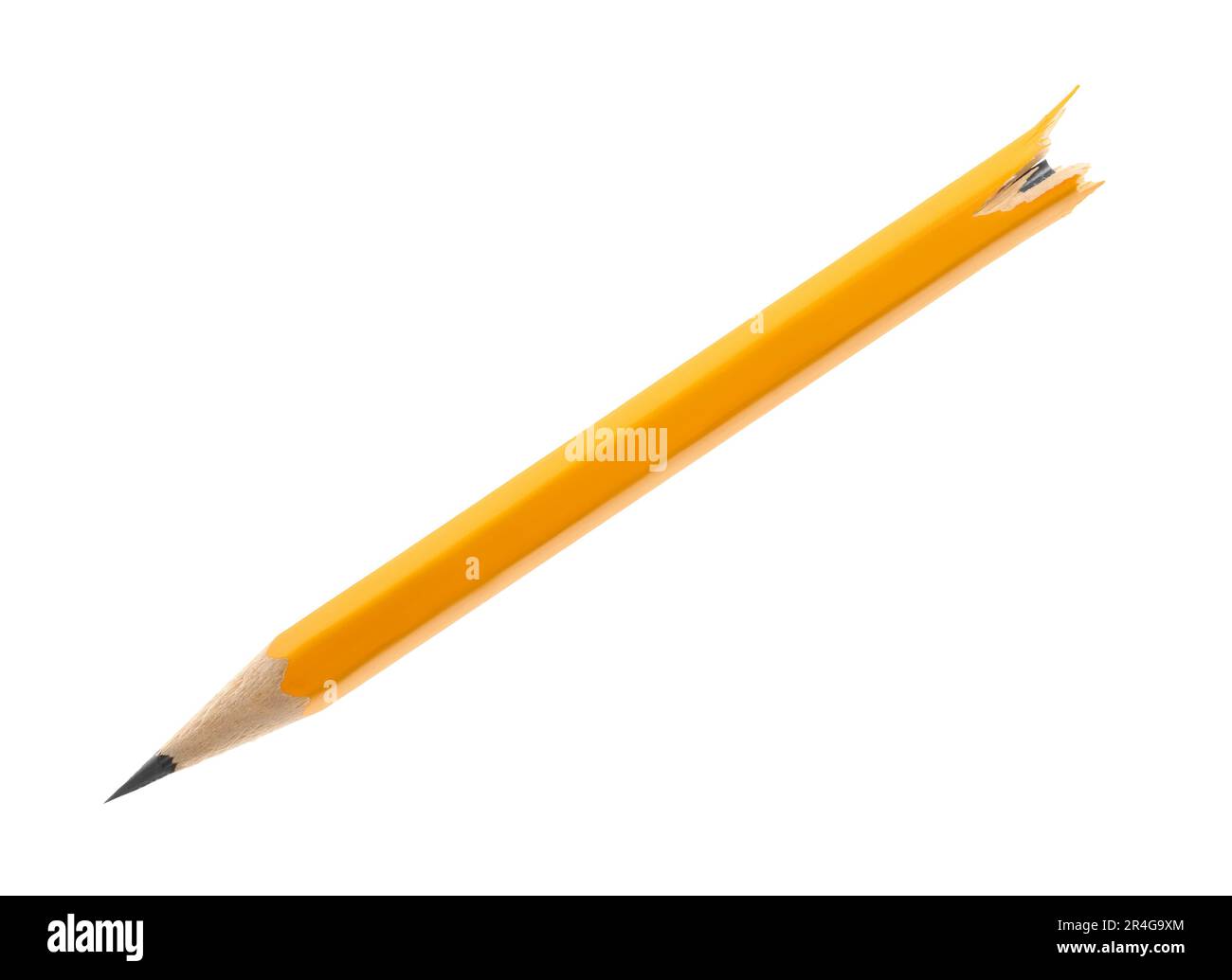 Broken graphite pencil on white background. School stationery Stock ...