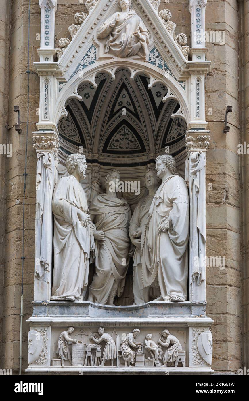 Statue of the Four Crowned Saints in the Tabernacle in the Exterior ...