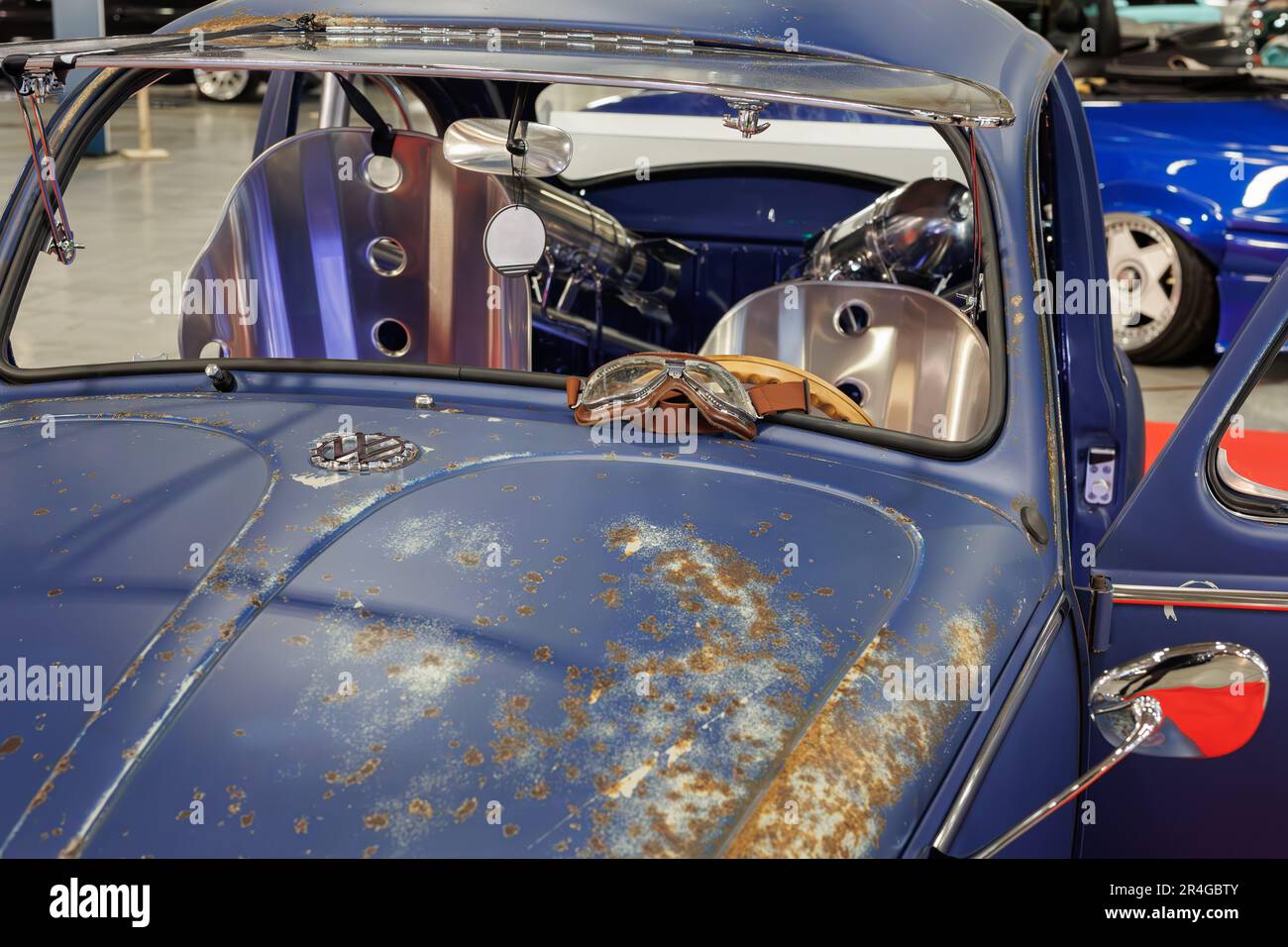 Old Model Volkswagen Beetle with Rusty Exterior Bodywork but Refurbished Internally Stock Photo ...