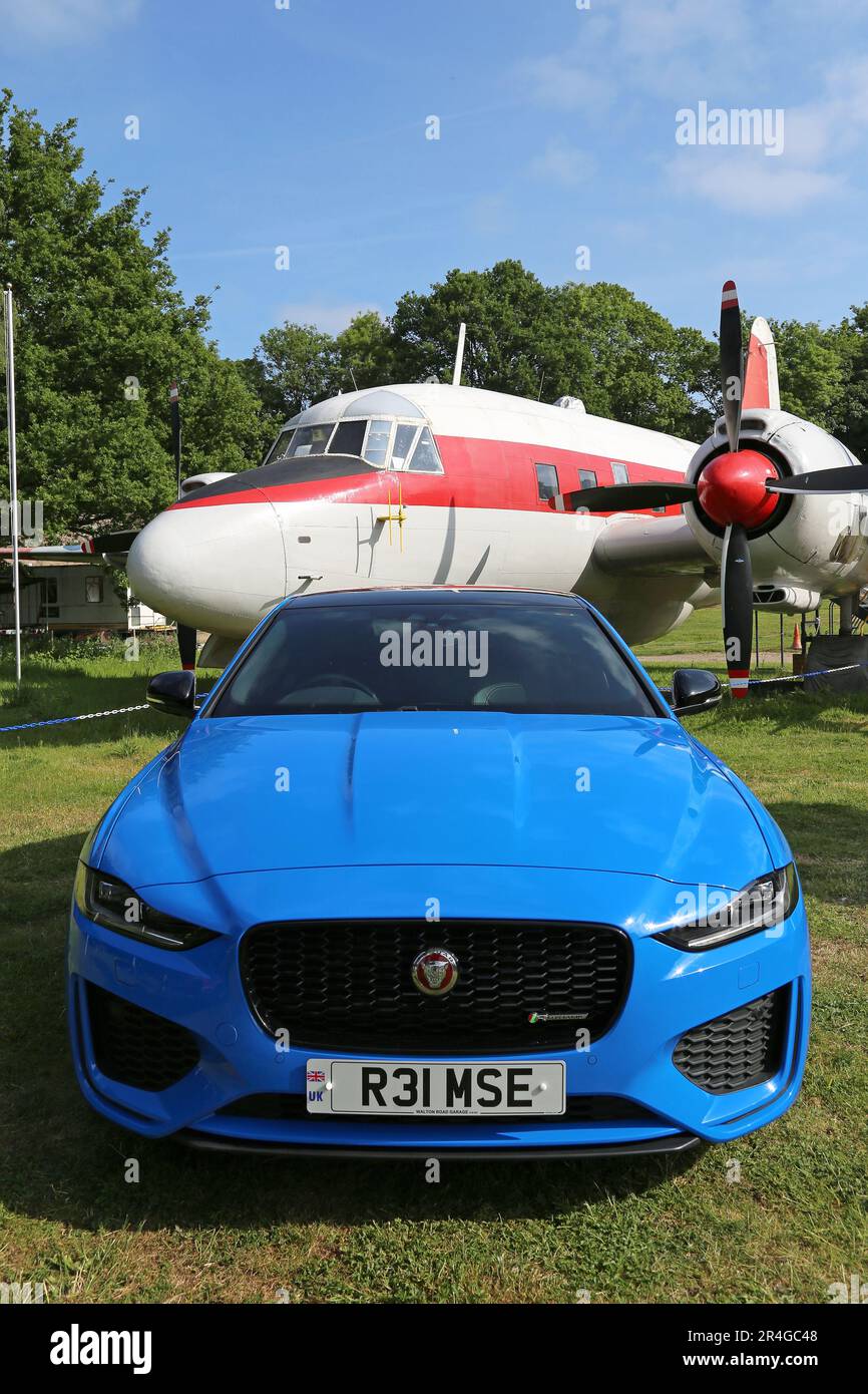 Jaguar XE Reims Edition (2020) and Vickers Varsity (1951), Brooklands ...