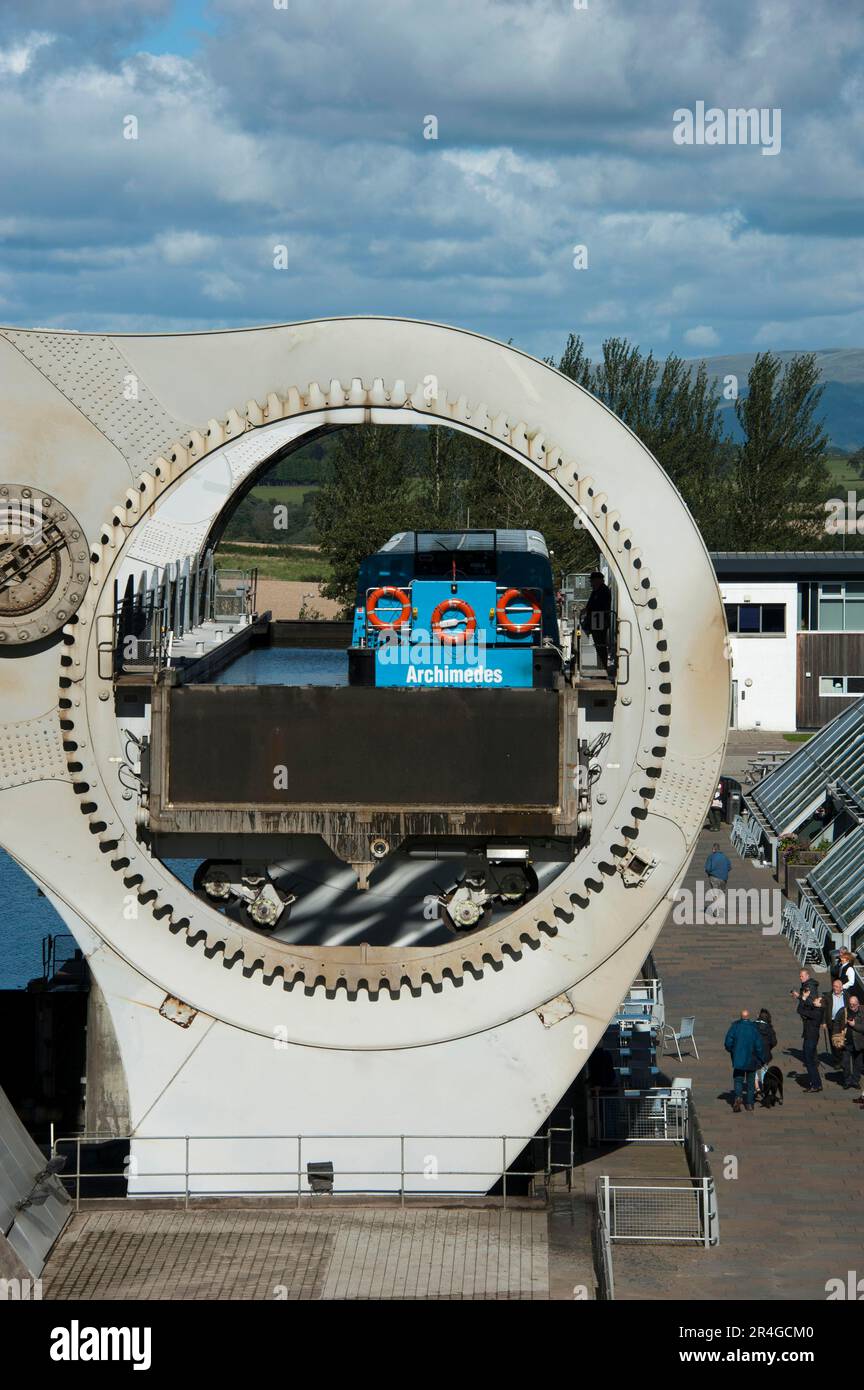 Boat lift, Falkirk Wheel, Bonnybridge, Falkirk, Scotland, Great Britain ...