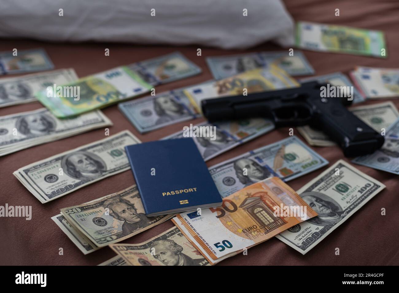 Evidence Chain of Custody Labels and brown paper bag with fingerprints ...