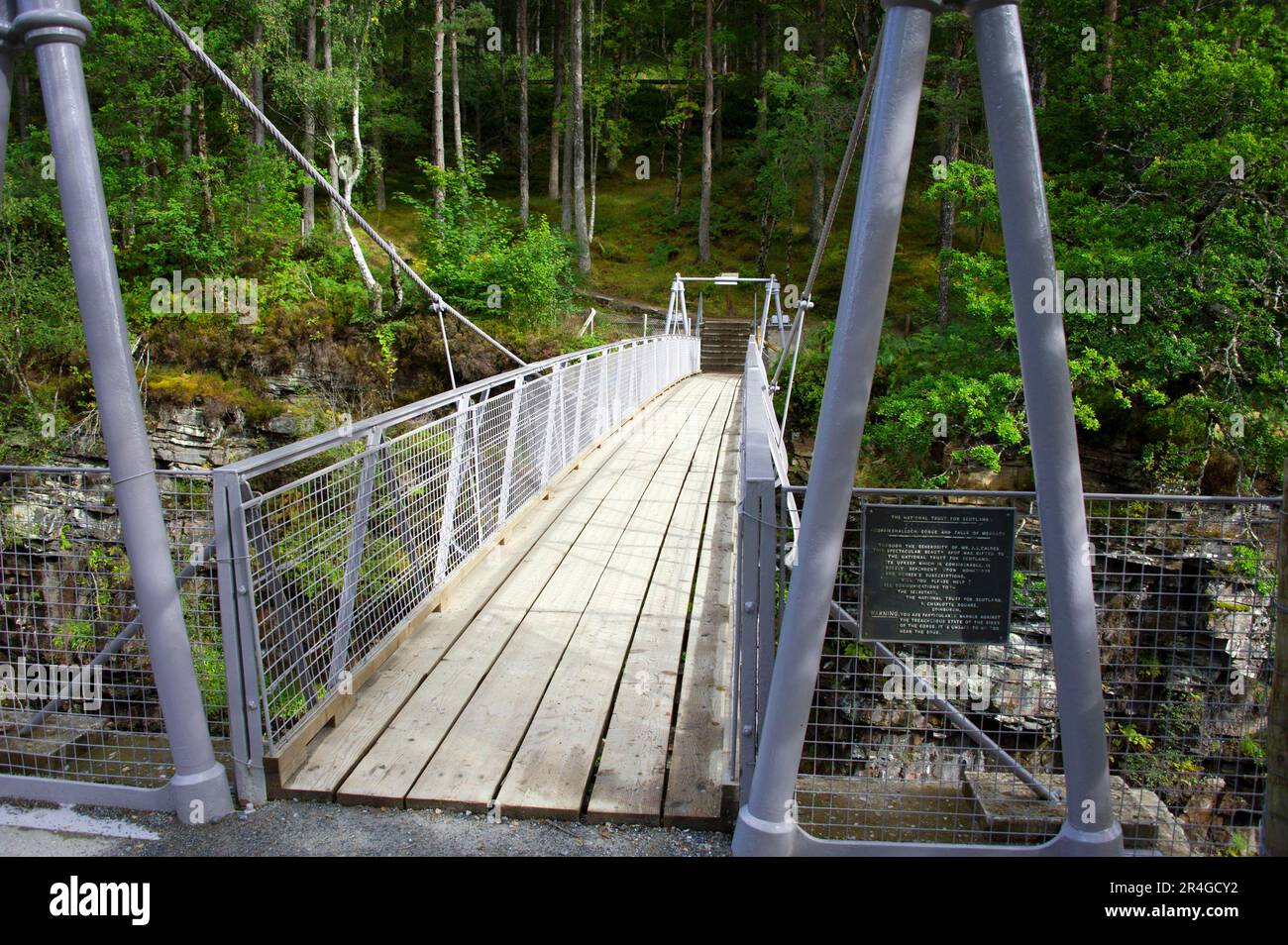 Suspension bridge, Corrieshalloch Gorge, Highland, Scotland, United ...
