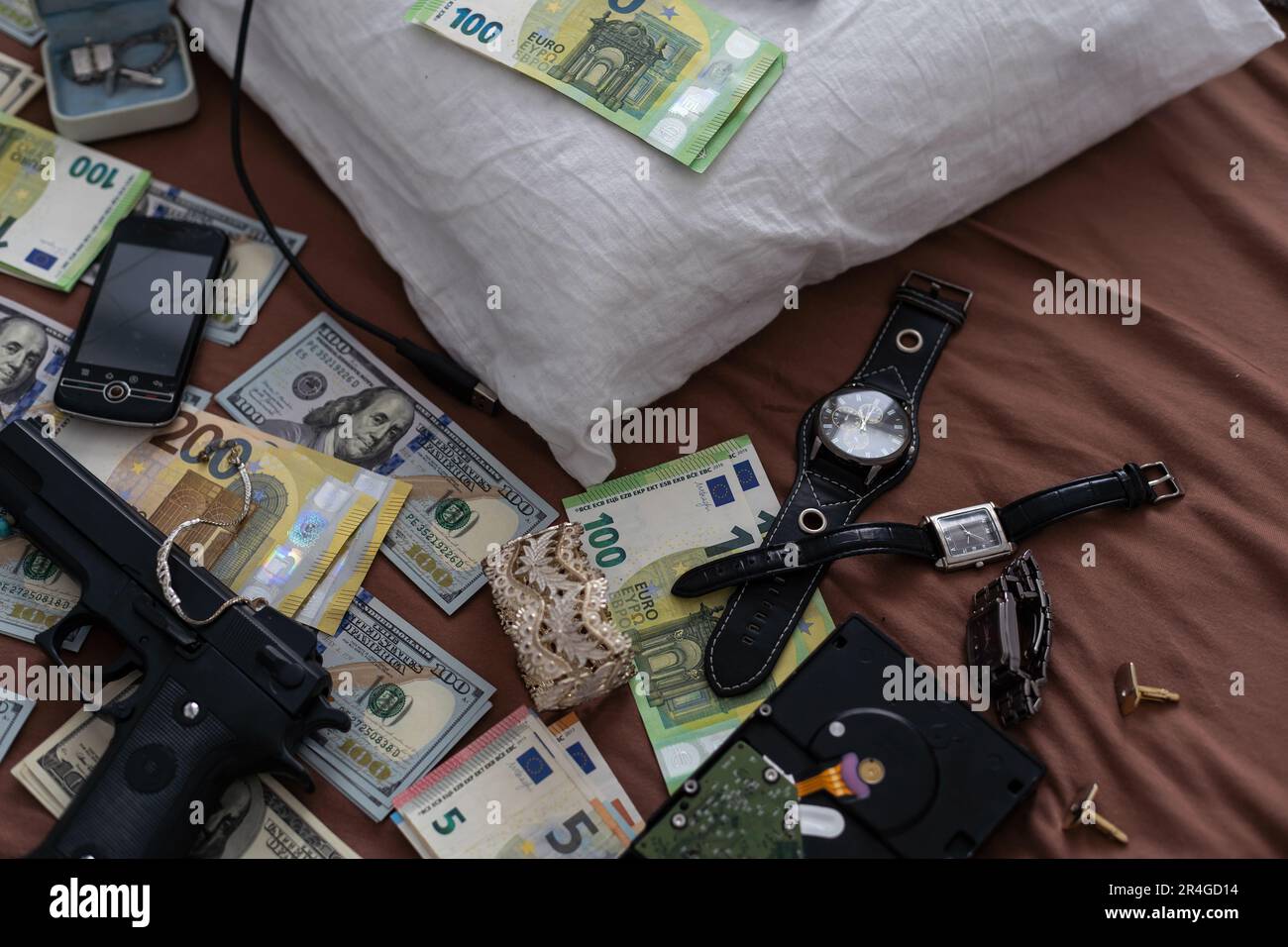 Mock crime scene hi-res stock photography and images - Alamy