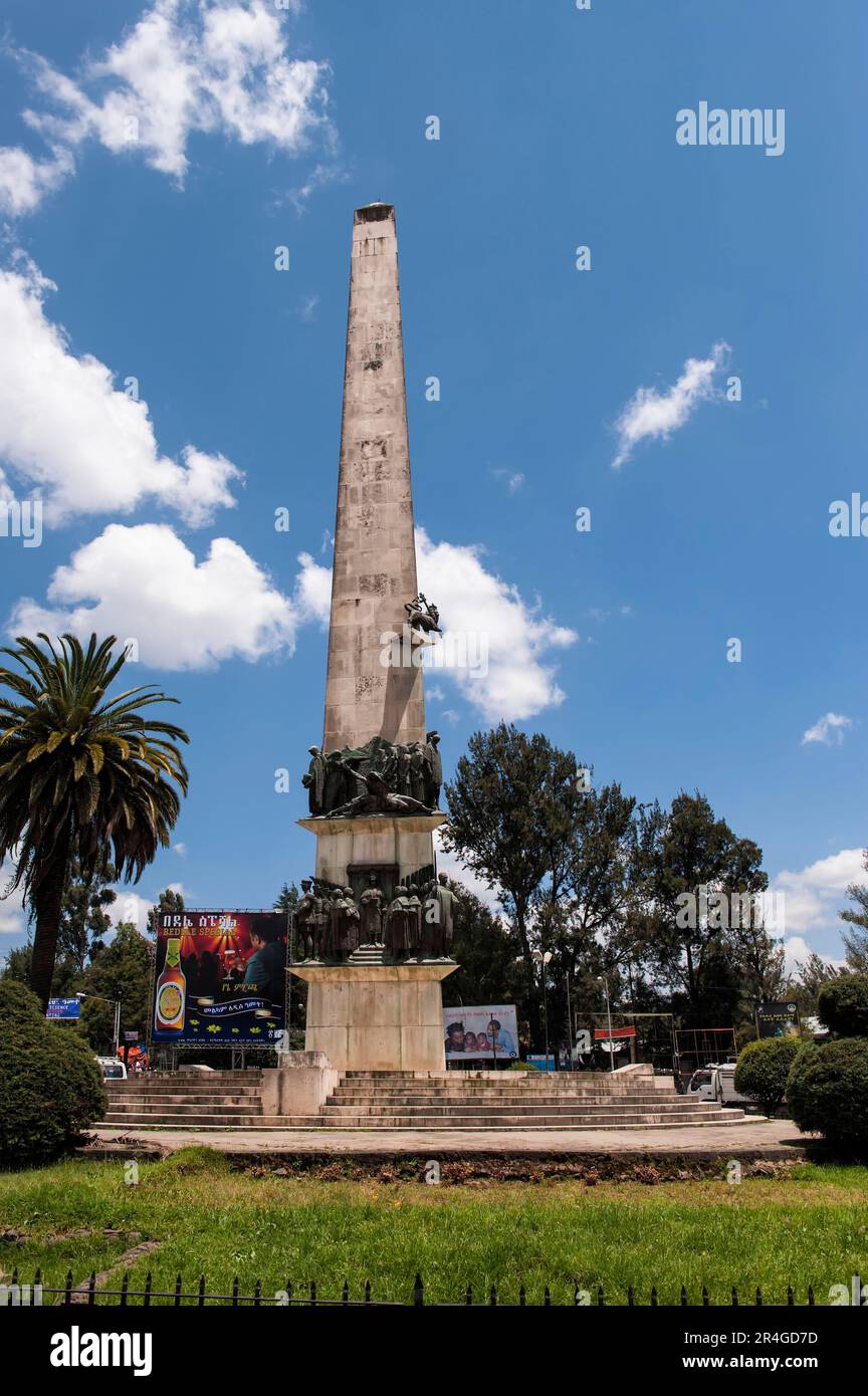 Pillar, Yekatit 12 Martyrs Square, Addis Ababa, Ethiopia, 19 February ...