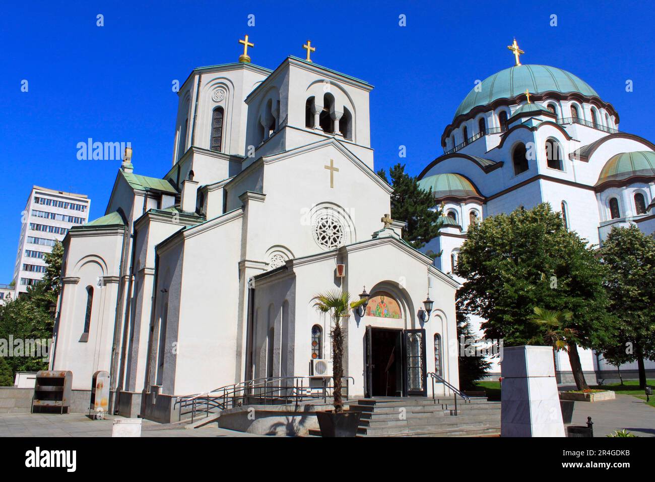 Church of St. Sava, next to Cathedral of St. Sava, Belgrade, Serbia ...