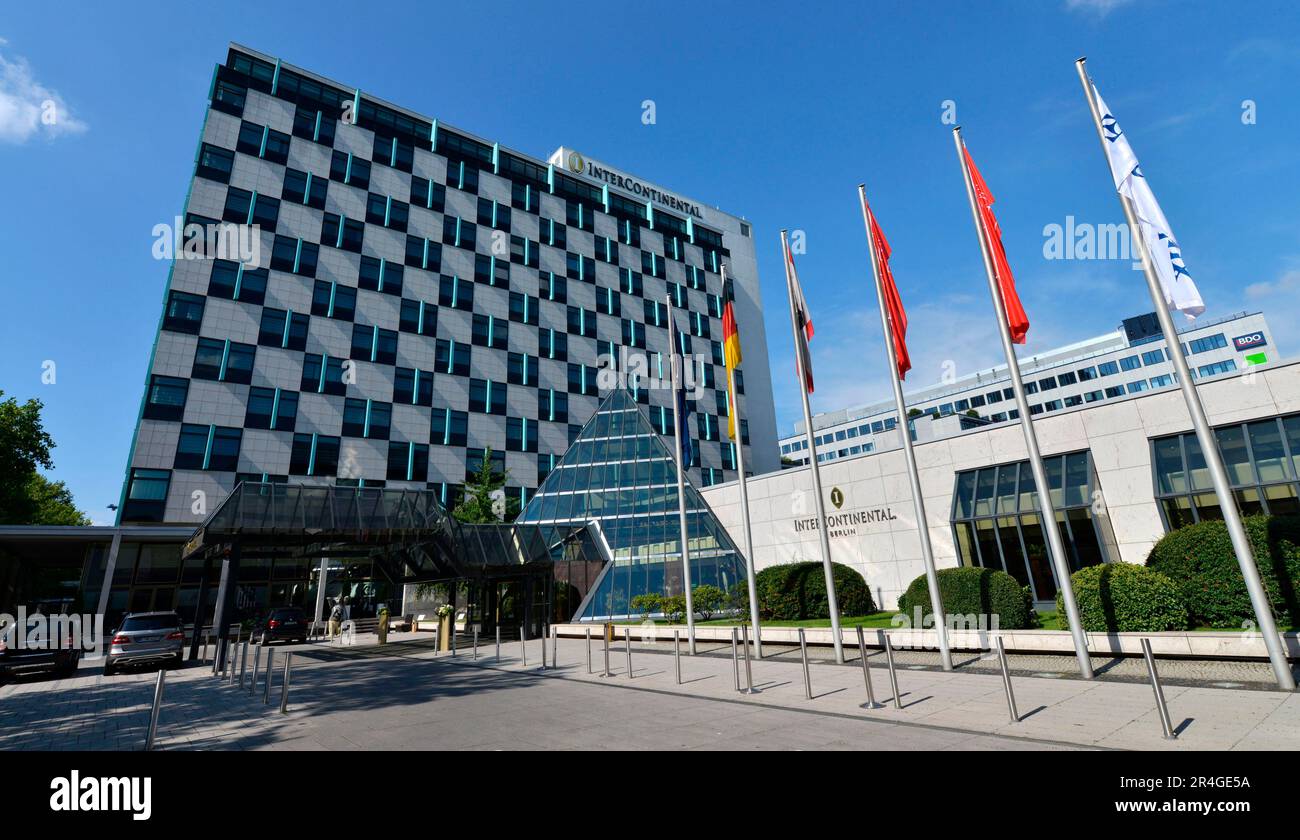 Hotel Intercontinental, Budapester Strasse, Berlin, Germany Stock Photo ...