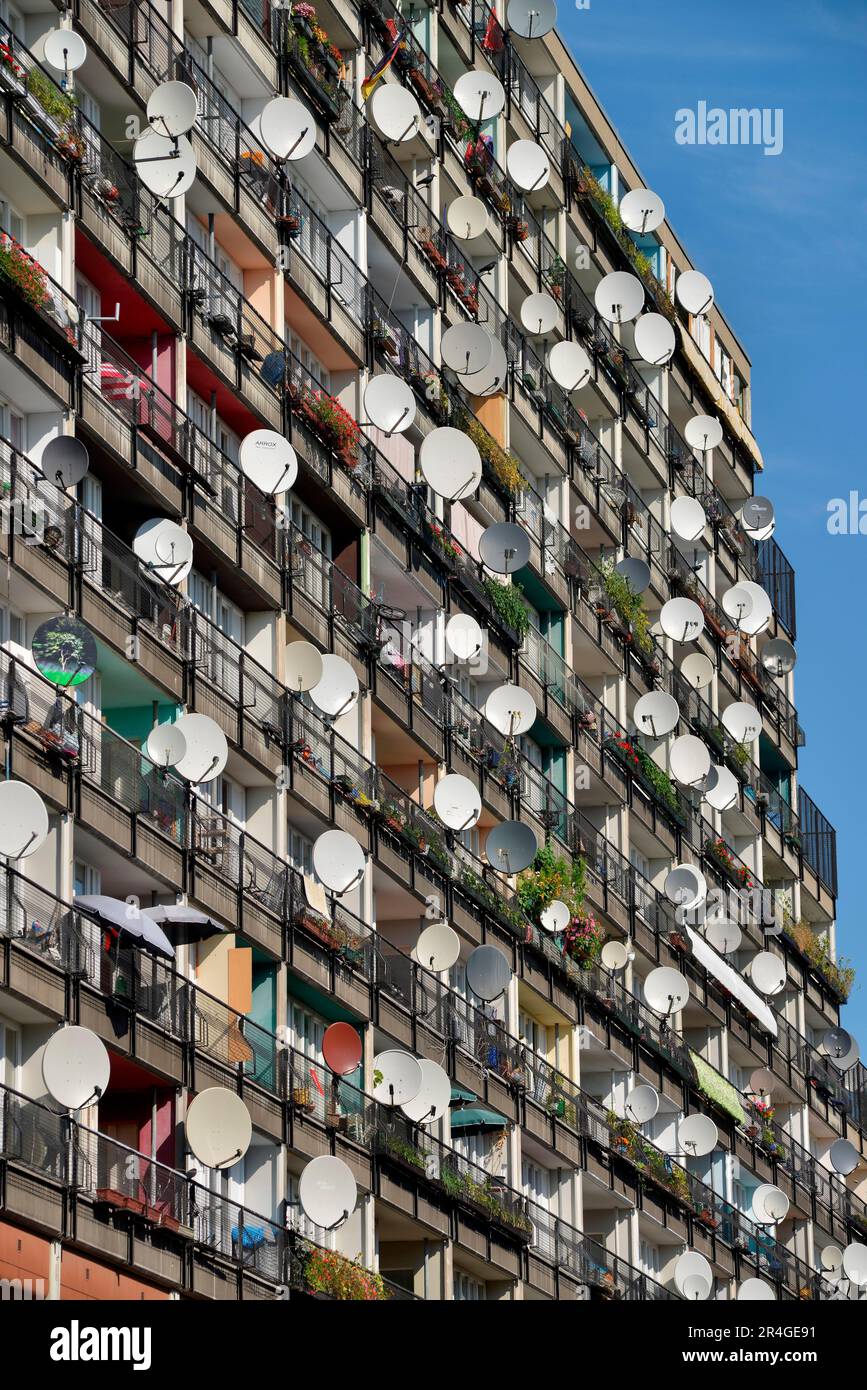 Satellite dishes, social housing, social housing, social housing ...