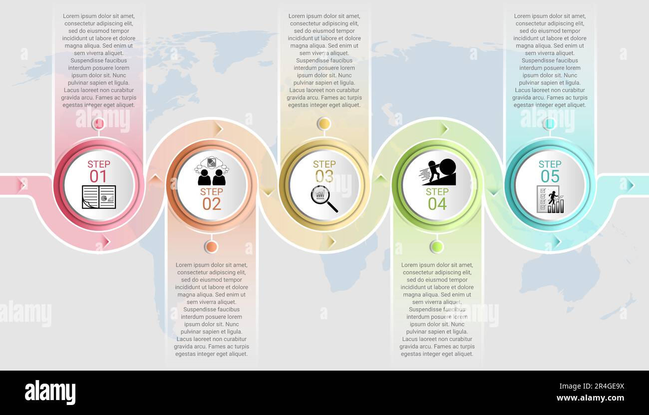 infographic pipe template with a circle diagram 5 stages with a ...