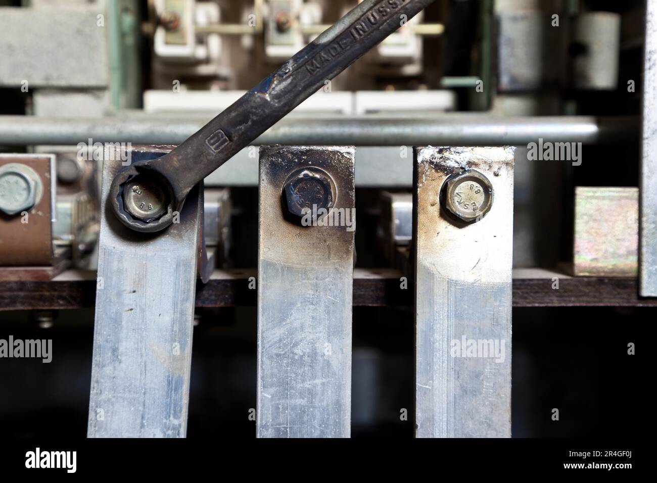 Short circuit electrical work accident Stock Photo - Alamy