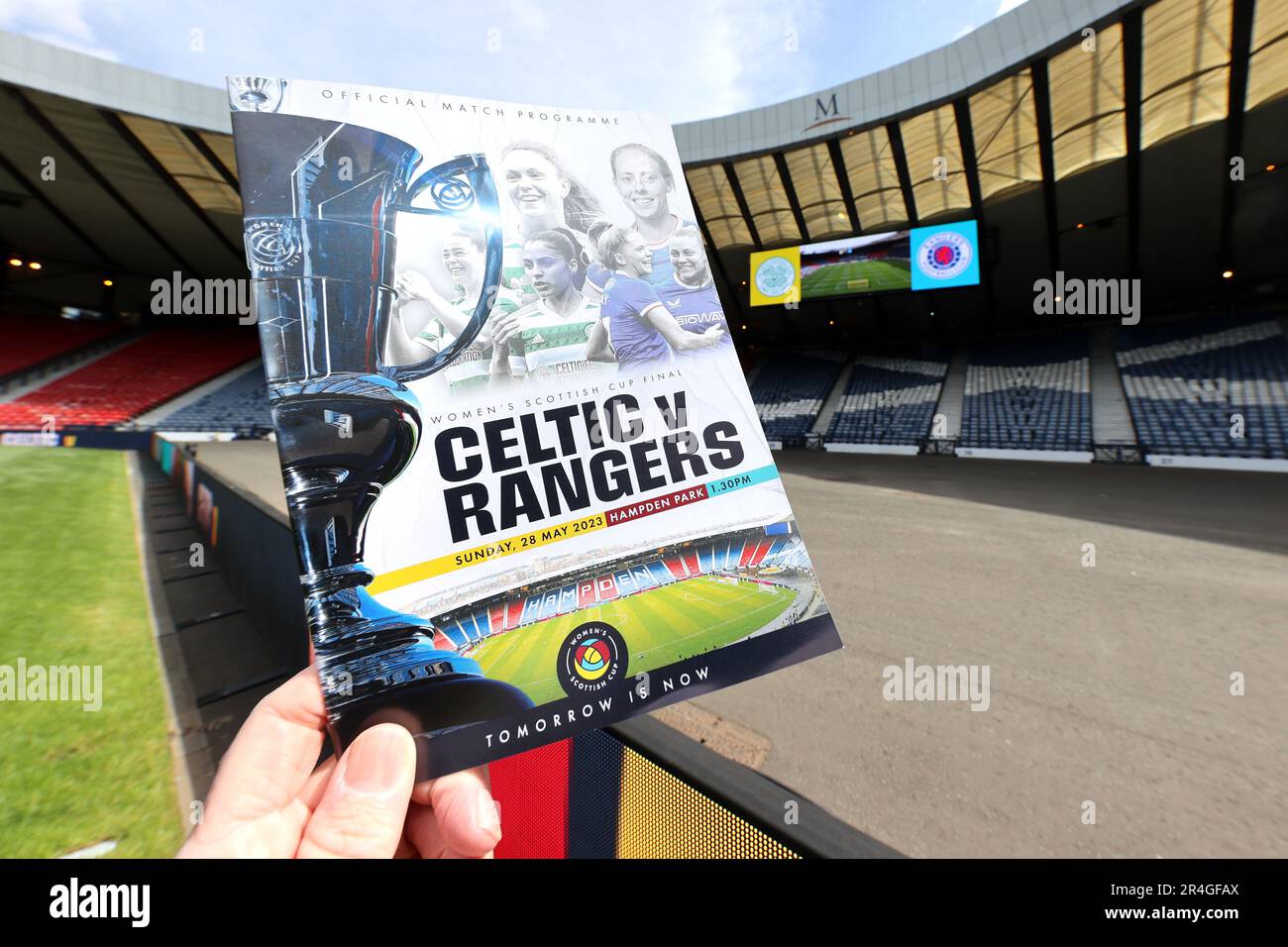 General view of the official match day programme from inside the ...