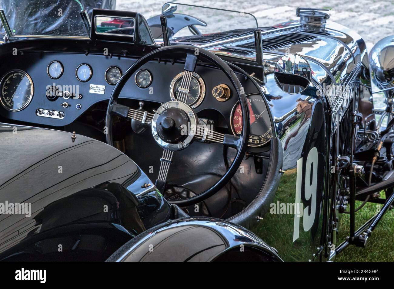 Cockpit of Old Vintage Car Stock Photo - Alamy
