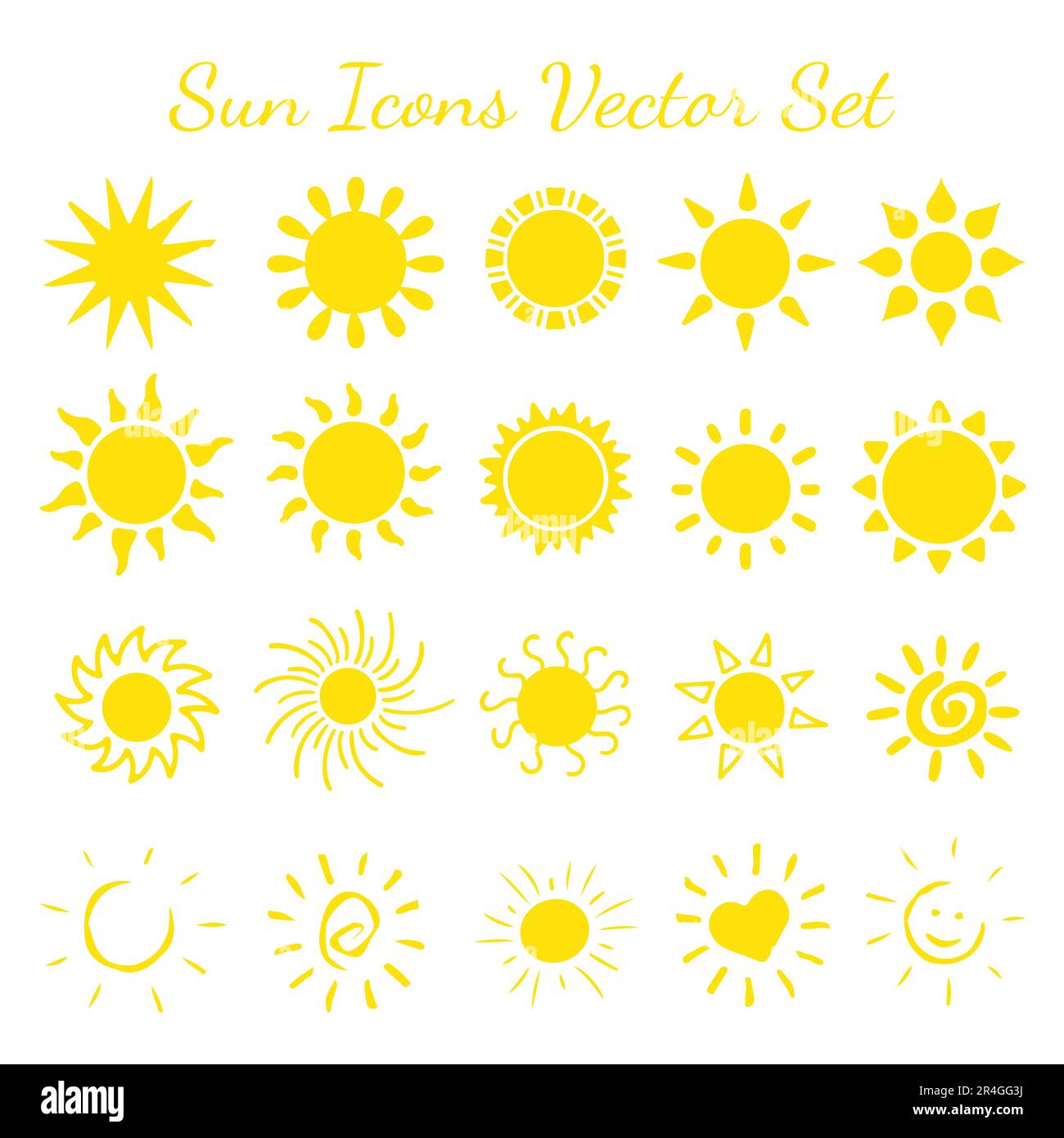 Sun icons vector isolated on white background. Shine sun ray set. 20 ... Sun icons vector isolated on white background. Shine sun ray set. 20 ...