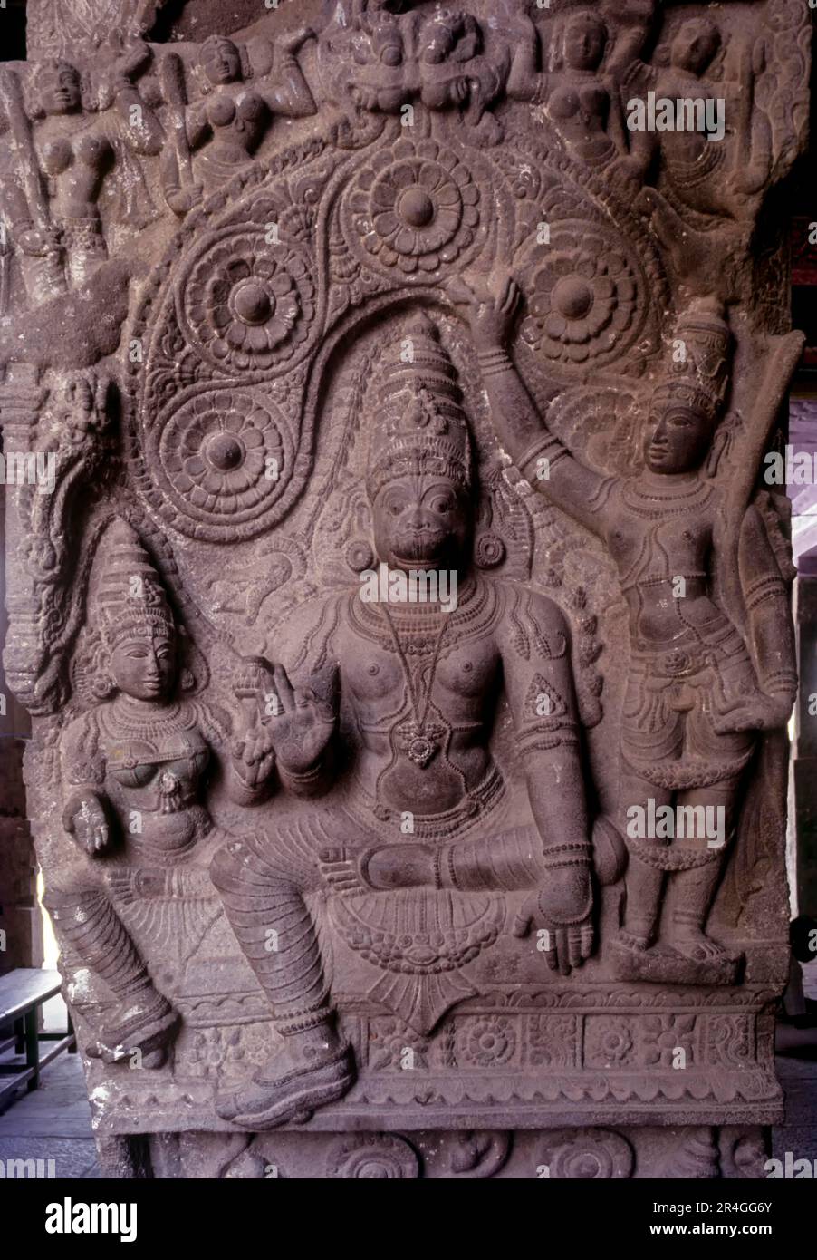 Hanuman Sculpture in Ramaswamy temple pillared Mahamandapatam in ...