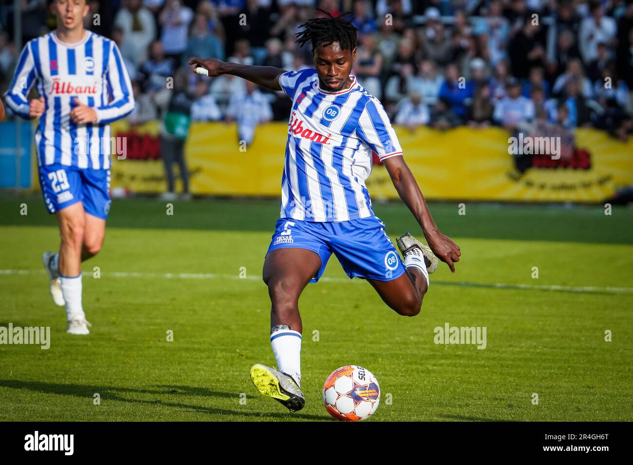 Odense, Denmark. 26th, May 2023. Alasana Manneh (5) of OB seen during ...