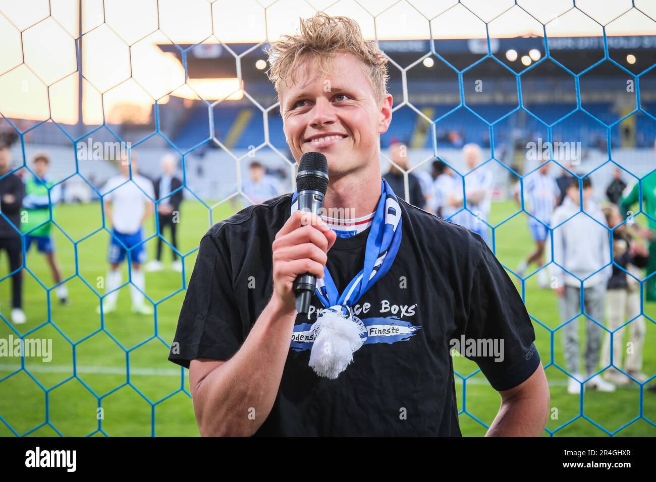 Odense, Denmark. 26th, May 2023. Jeppe Tverskov of OB seen after the 3F ...