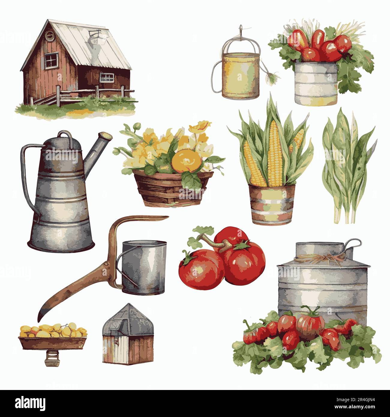 Village from the air Stock Vector Images - Alamy