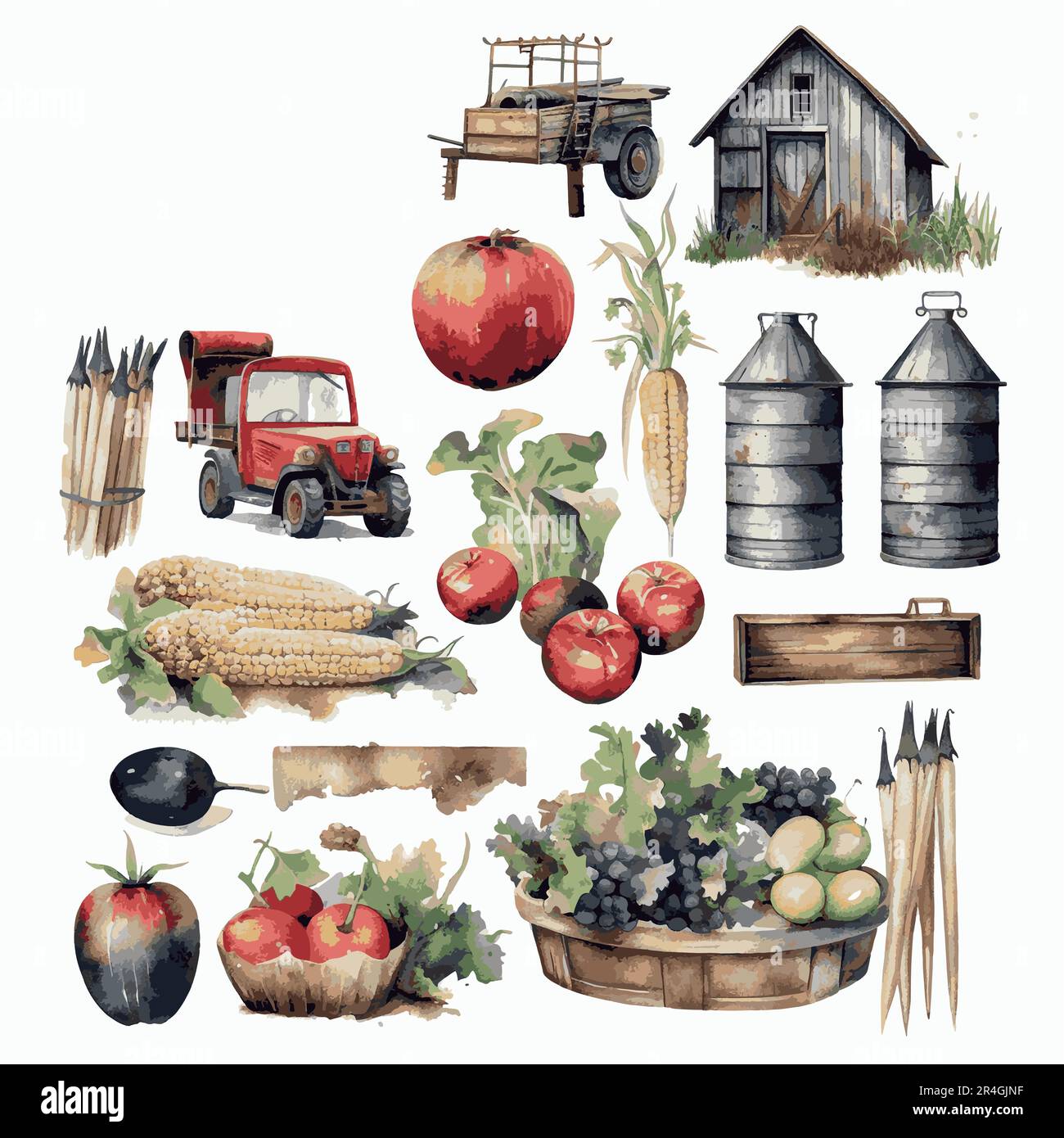 Village from the air Stock Vector Images - Alamy