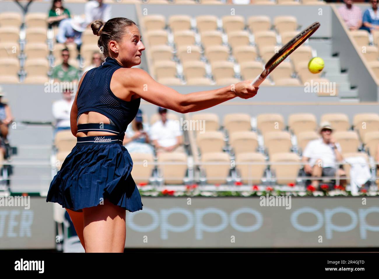 Paris, France. 28th May, 2023. Tennis player Marta Kostyuk from the ...