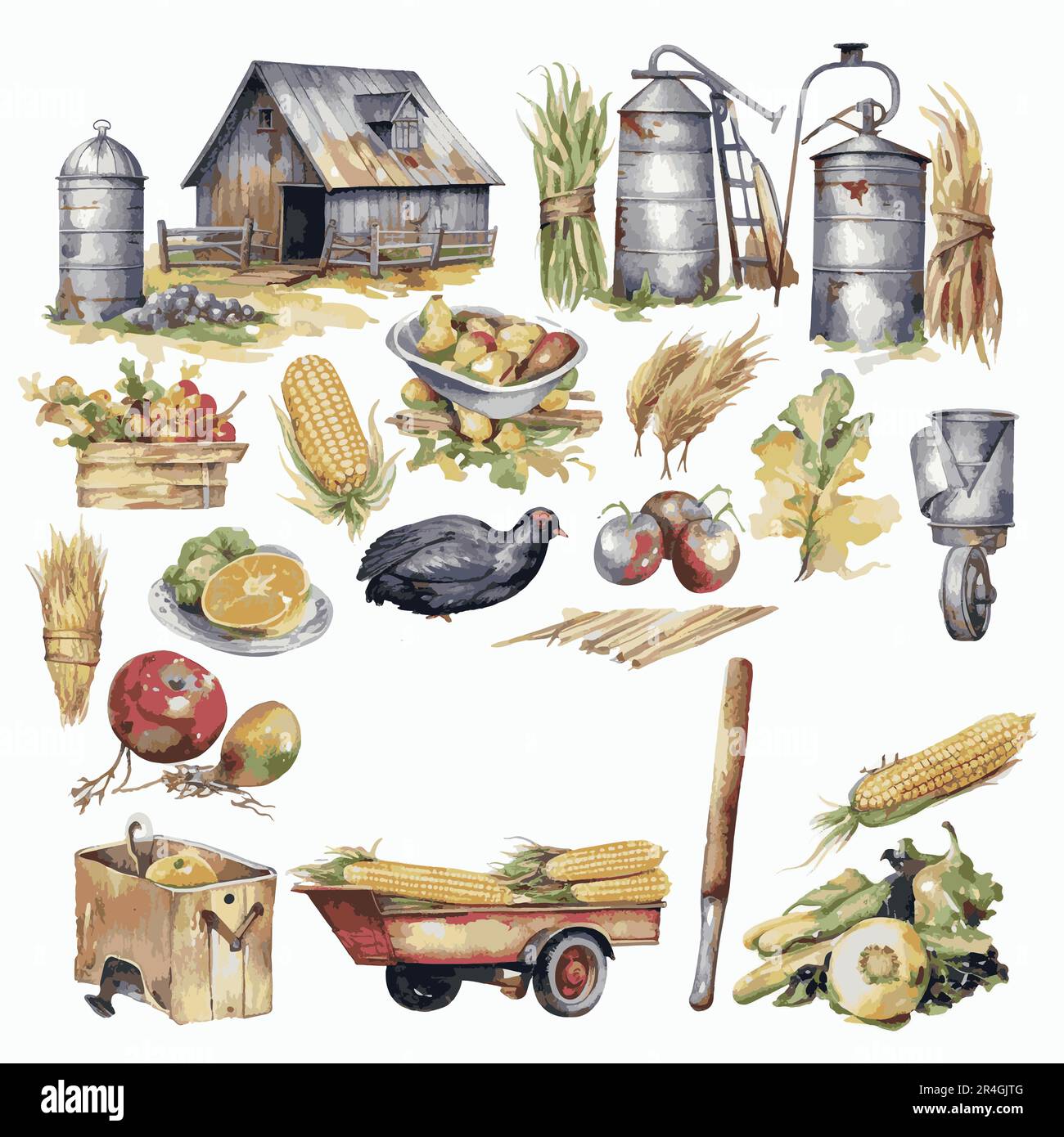 Rural landscape from the air Stock Vector Images - Alamy