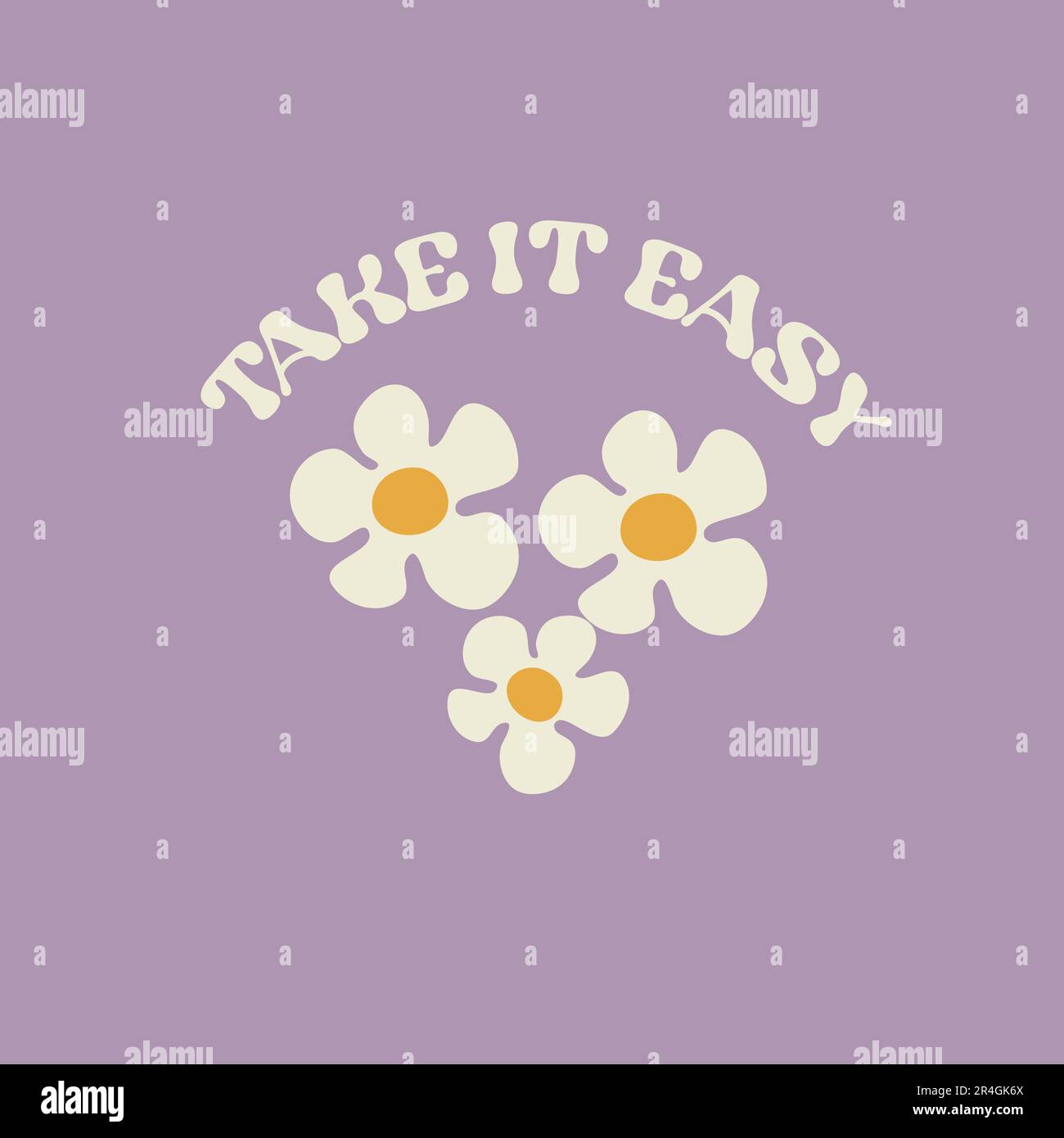 Slogan take easy text in hi-res stock photography and images - Alamy