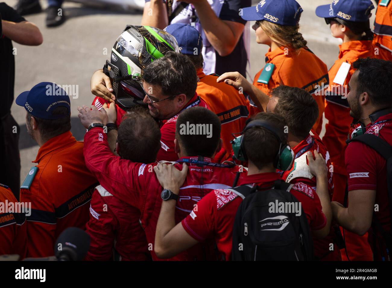 VESTI Frederik (dnk), Prema Racing, Dallara F2, portrait celebrates his ...