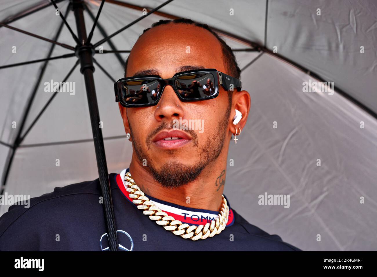 Monte Carlo, Monaco. 28th May, 2023. Lewis Hamilton (GBR) Mercedes AMG ...