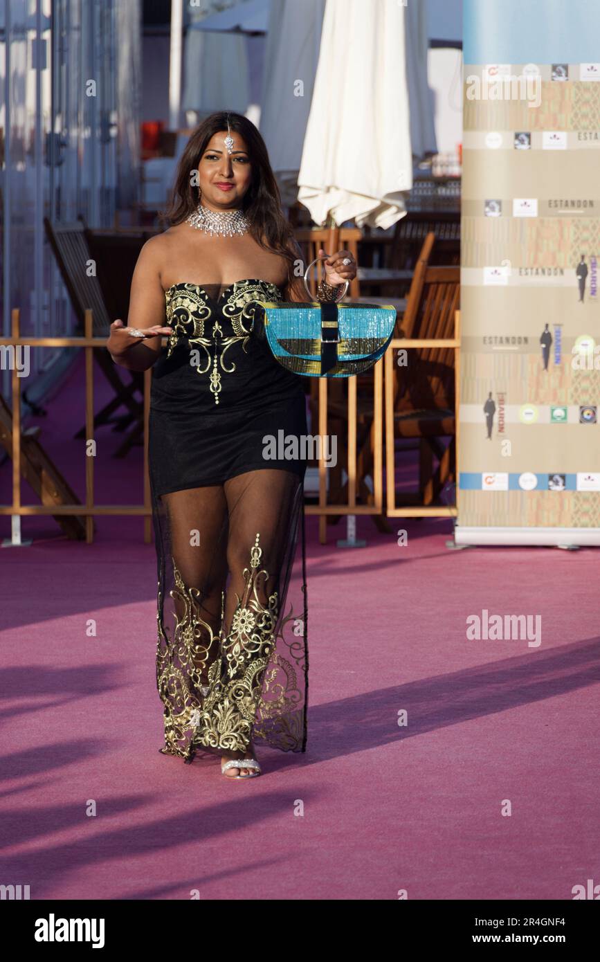 Cannes, France. 25th May, 2023. Model Preity Upalai wears jewelry of ...