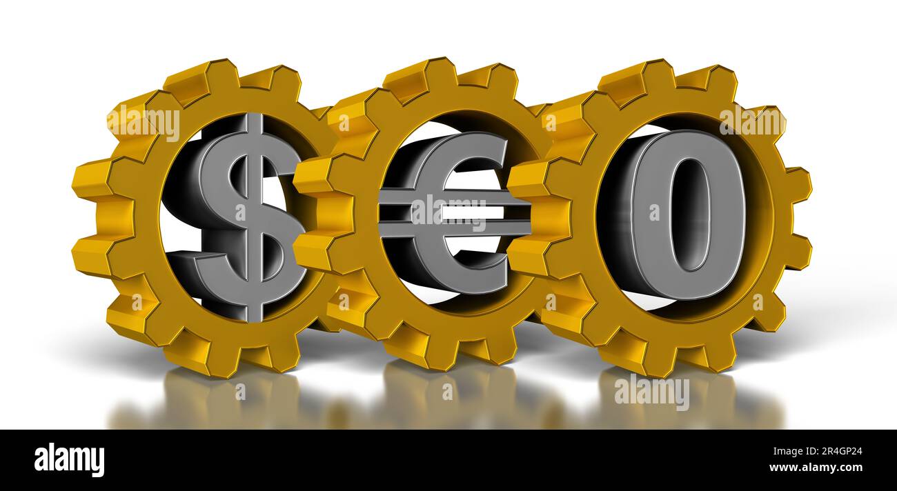 seo tag with gears wheel on a white background Stock Photo - Alamy