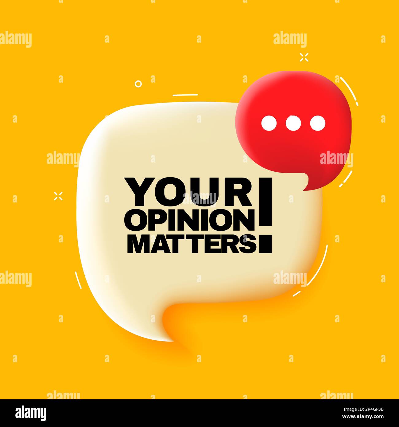Your opinion matters. Speech bubble with Your opinion matters text. 3d ...