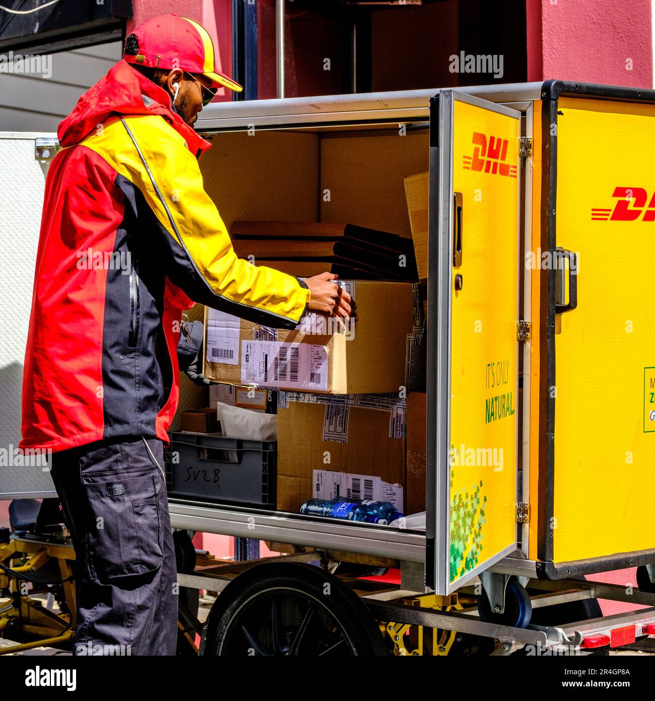 Stavanger, Rogaland, Norway, May 19 2023, Local Worker Unloading And ...