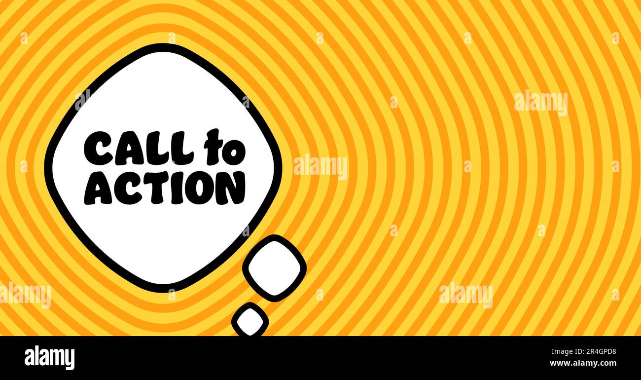 Speech bubble with call to action text. Boom retro comic style. Pop art ...