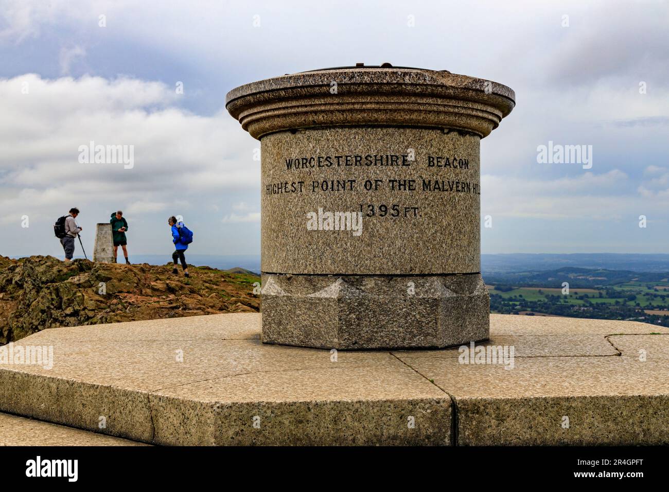 The toposcope at the summit of Worcestershire Beacon on the Malvern ...