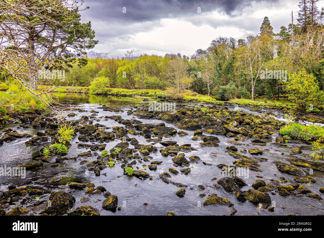 River Caragh at Blackstones Bridge, Glencanane, County Kerry, Ireland ...