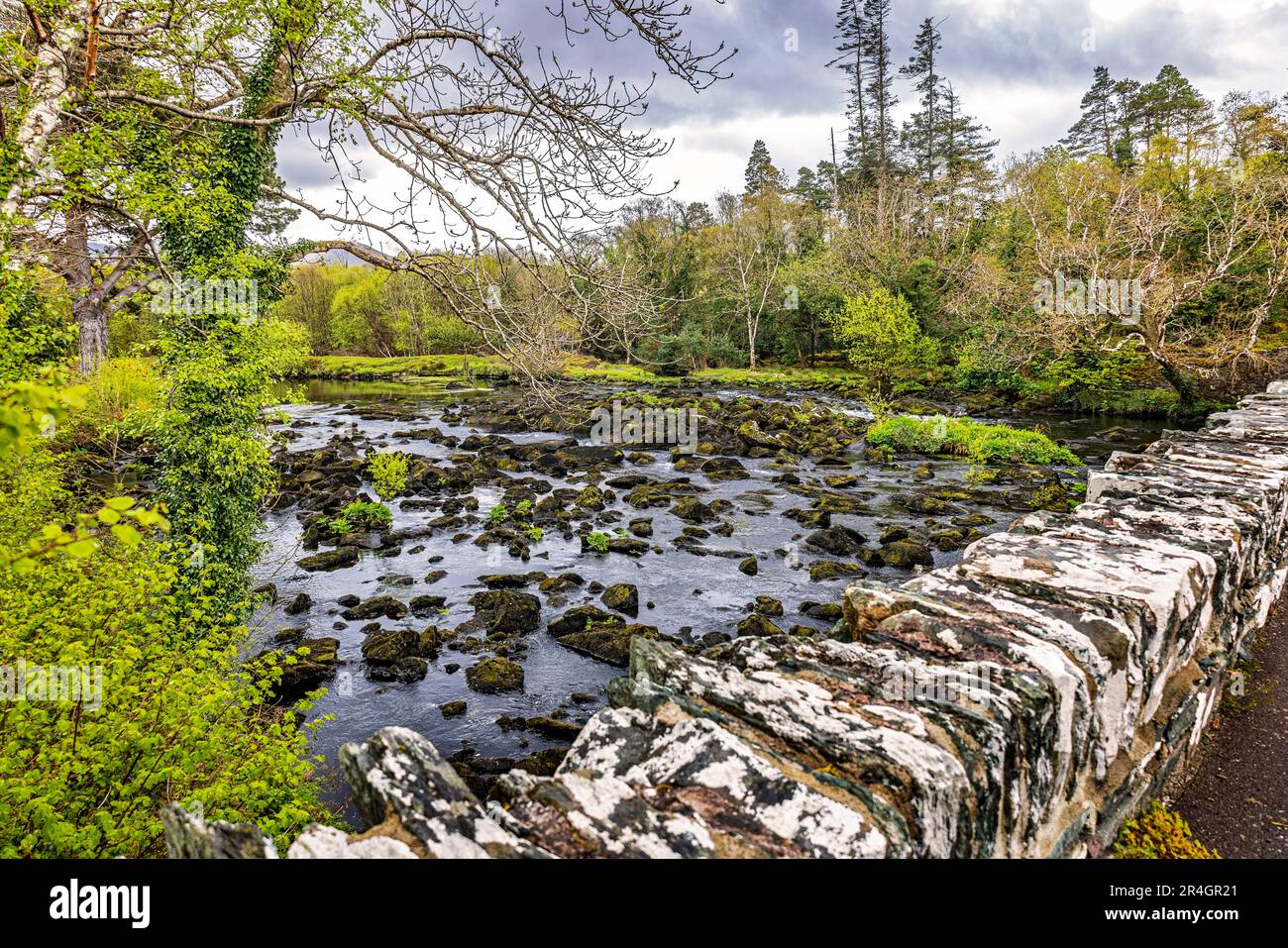 River Caragh at Blackstones Bridge, Glencanane, County Kerry, Ireland ...