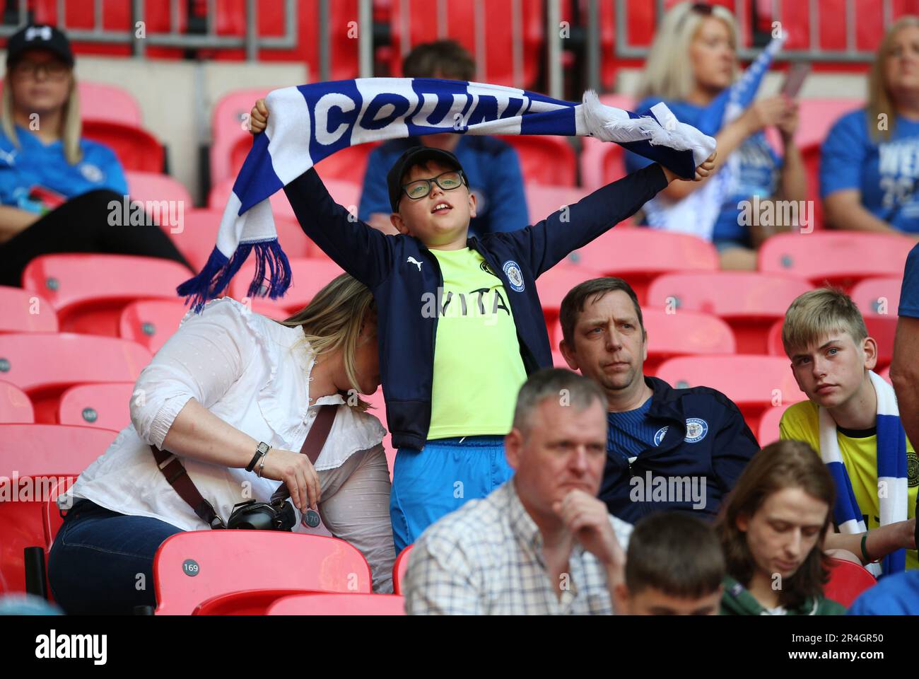 Stockport County fans in the stands ahead of the Sky Bet League Two ...