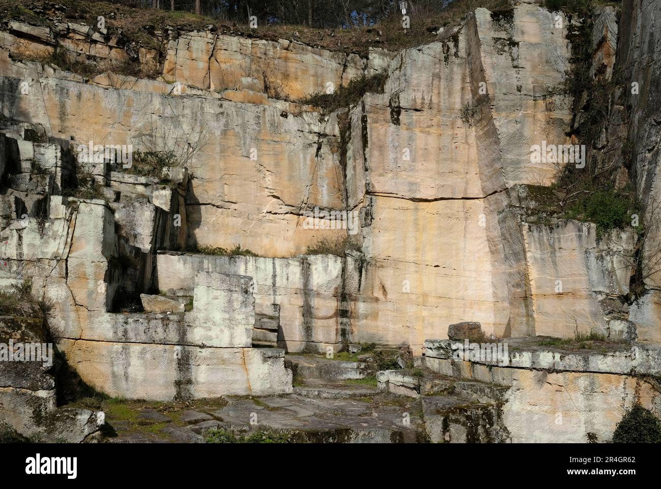 Remains of an old Roman quarry near Bad Dürkheim, Germany Stock Photo ...