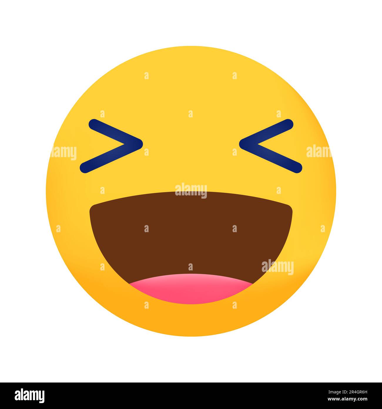 Beaming emoji with smiling eyes. Grinning emoticon with radiant smile ...