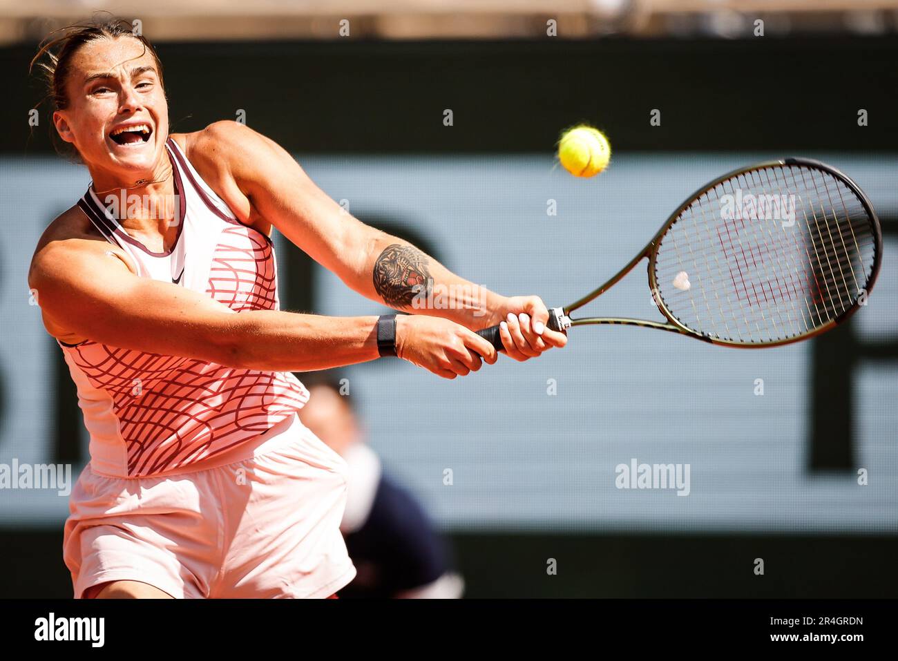 Aryna SABALENKA of Belarus during the first day of Roland-Garros 2023 ...