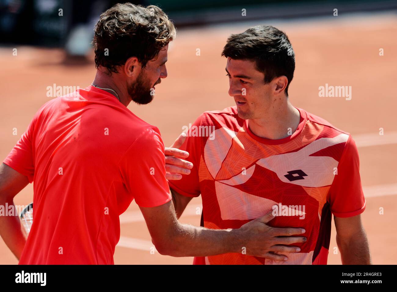 Paris, France. 28th May, 2023. Tennis: Grand Slam, ATP Tour - French Open, men, 1st round. Ofner ...